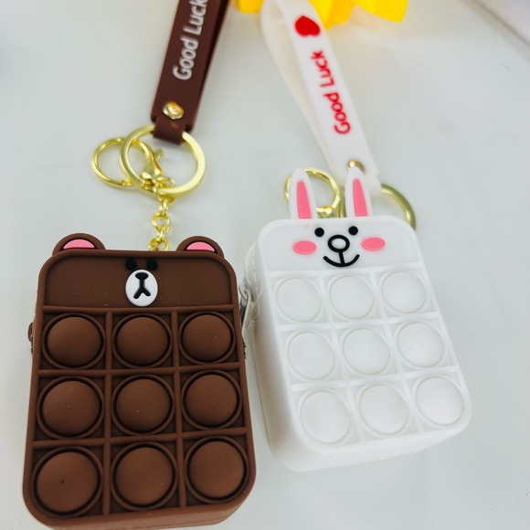 Toys | Fidget Toys Squishy Keychain Purse Popits Kawaii Stress Reliever ...